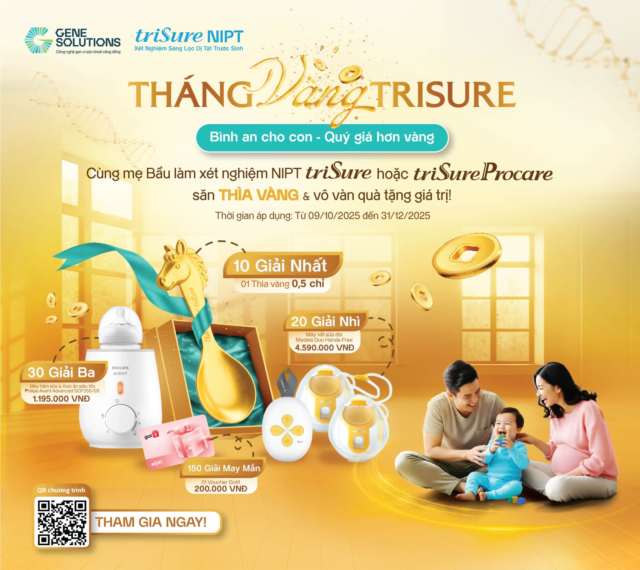Thông báo chương trình "Tháng Vàng triSure - Bình an cho con quý giá ...
